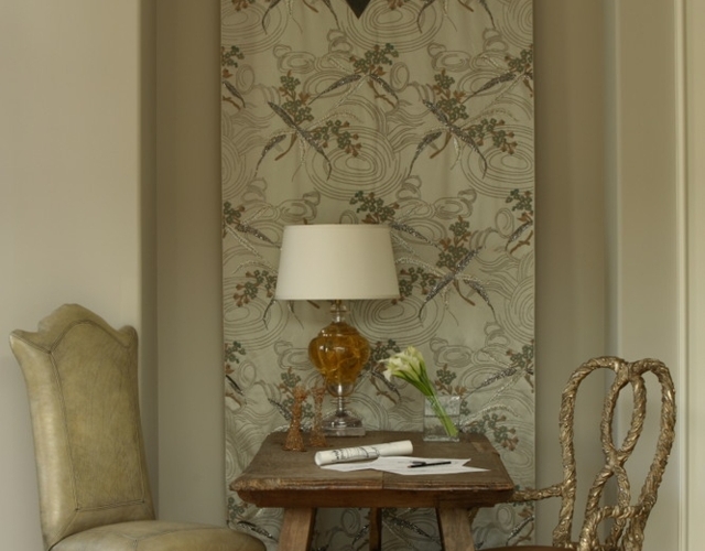 Wand mit Stoff bespannen - Deko mit Textilien verschönert das Interieur