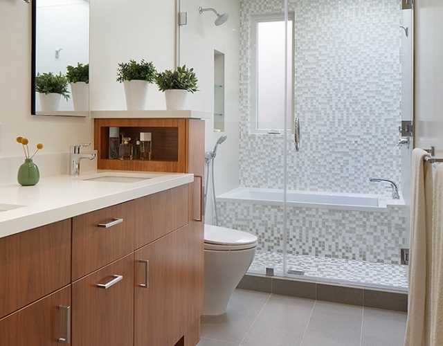 Badewanne mit Dusche intergriert - 32 Raumsparideen für ein kleines Bad