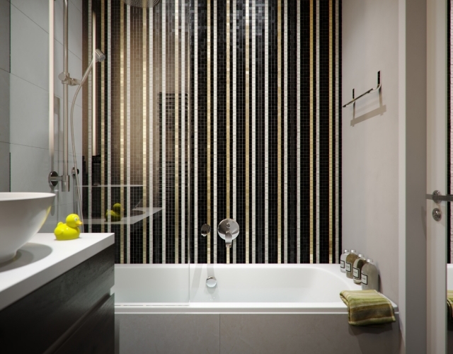 Badewanne mit Dusche intergriert - 32 Raumsparideen für ein kleines Bad