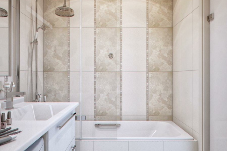 Badewanne mit Dusche intergriert - 32 Raumsparideen für ein kleines Bad