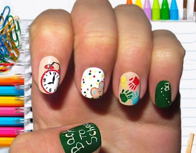 25 Nageldesign Ideen für die Schule