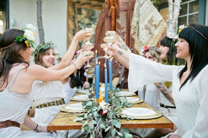 Boheme Braut Party in einem Garten - Ein traumhafte Idee