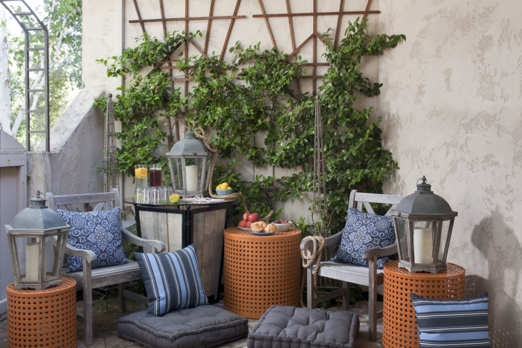 Terrasse einrichten - 55 Ideen mit Poufs und Sitzkissen
