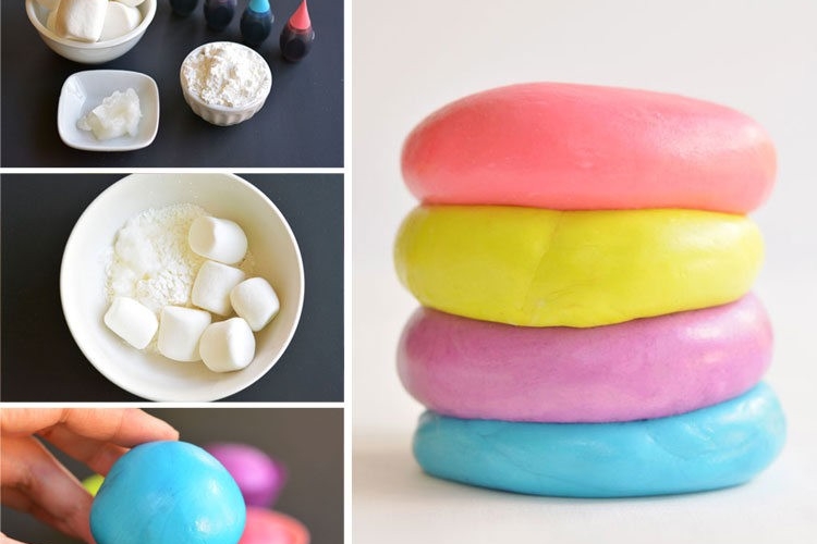 Bunte Knete selber machen mit Kindern - Tolle Rezepte mit Anleitung