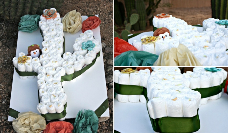 Windeltorte basteln: 20 DIY Ideen mit Anleitung für Mädchen oder Jungen