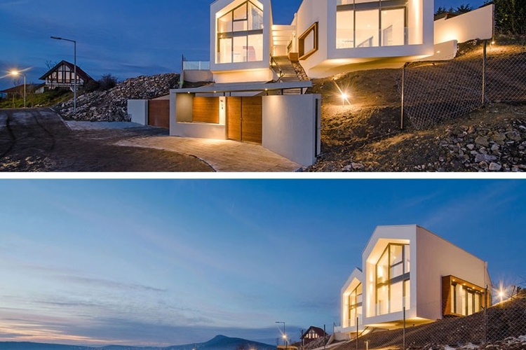 Giebeldach in moderner Architektur interpretiert - Das V-House