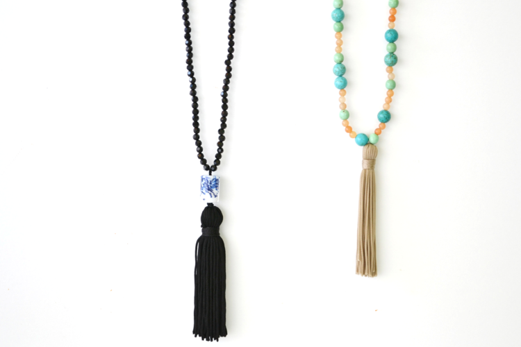 Kette mit Quaste selber machen - Anleitung und Ideen zum Nachmachen
