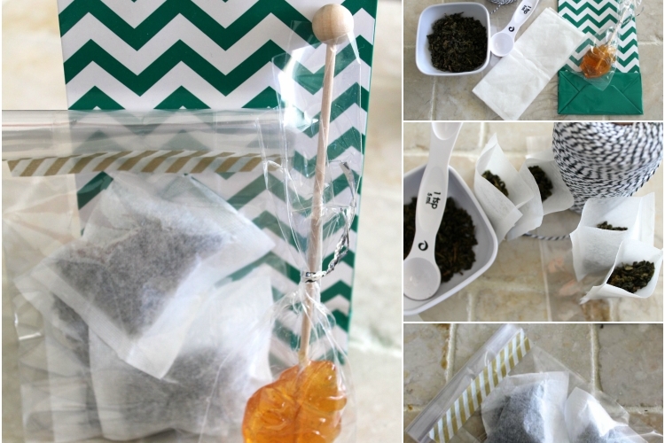 Basteln mit Teebeuteln: Eine Karte als kleines Geschenk zu Weihnachten