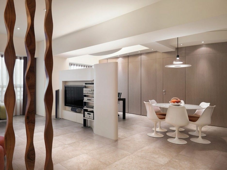 Optisches Highlight durch modernes & minimalistisches Raumteiler Design