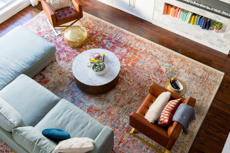 Teppich im Wohnzimmer - Tipps zur funktionalen Raumgestaltung