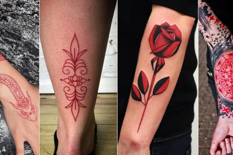 Rote Tattoos sind attraktiv! Wir klären über Mythen auf & zeigen tolle ...
