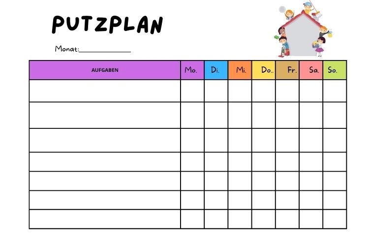 Putzplan für die ganze Familie + Vorlagen: So schaffen Sie als ...